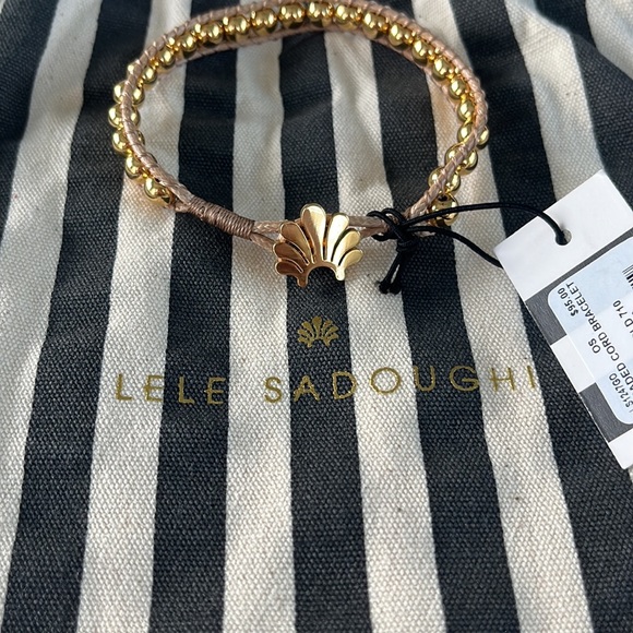 Lele Sadoughi | Jewelry | Nwt Lele Sadoughi Gold Beaded Cord Bracelet ...